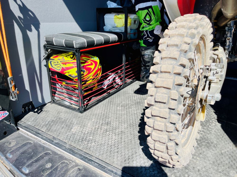 Van Wheel Well Bench Seat Storage | Camper Van Conversion – TNTvans
