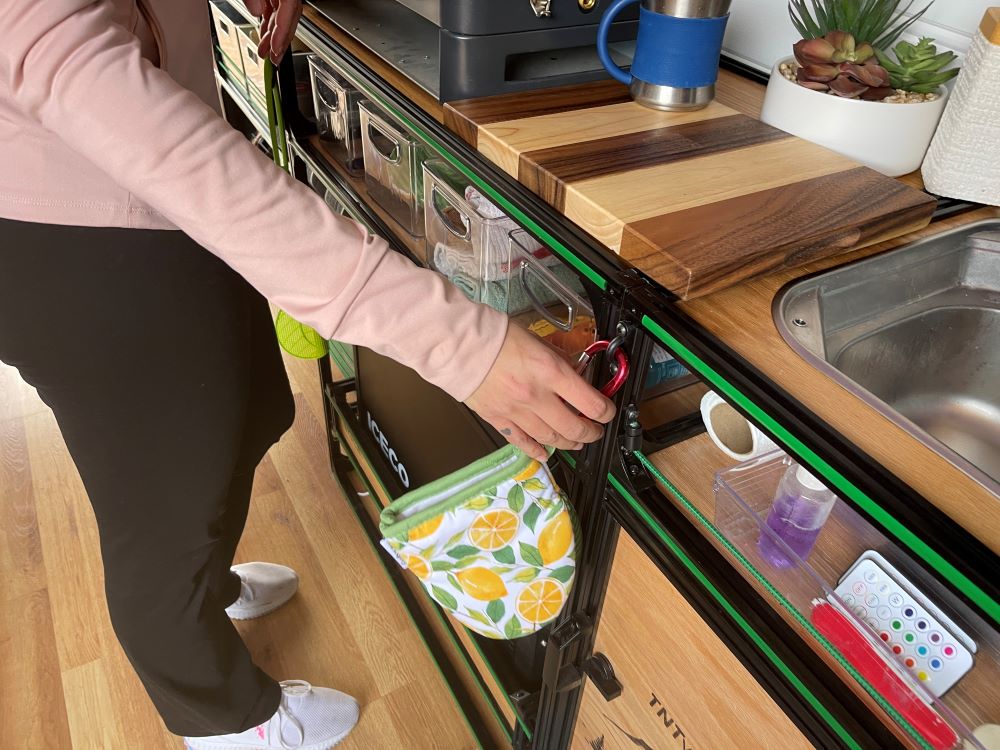 Camper Van Conversion Ice Chest Cooler Slide | Van Kitchen – TNTvans