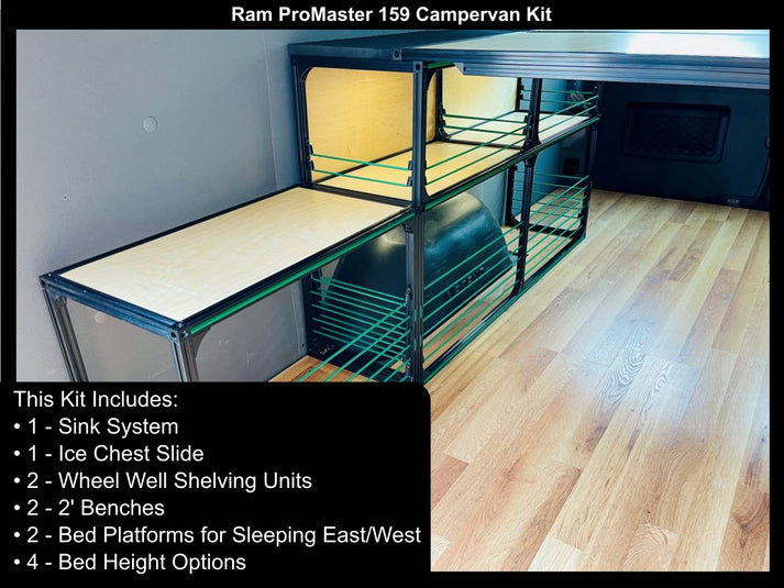 Ram ProMaster 159 Camper Conversion Kit | Van Bed System – TNTvans